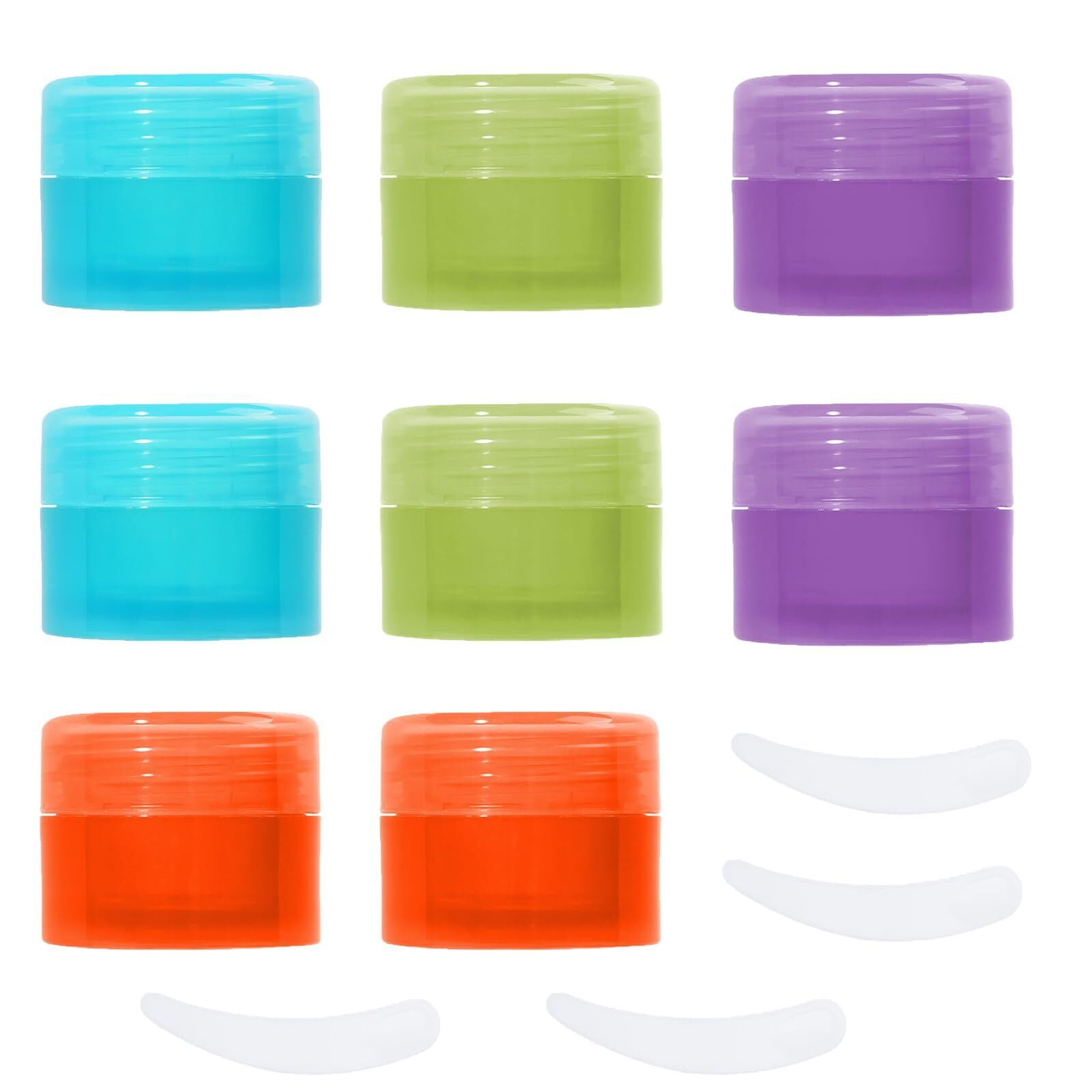 8pcs 10G/10ML Small Containers Mini Sample Empty Plastic Travel Jars ...