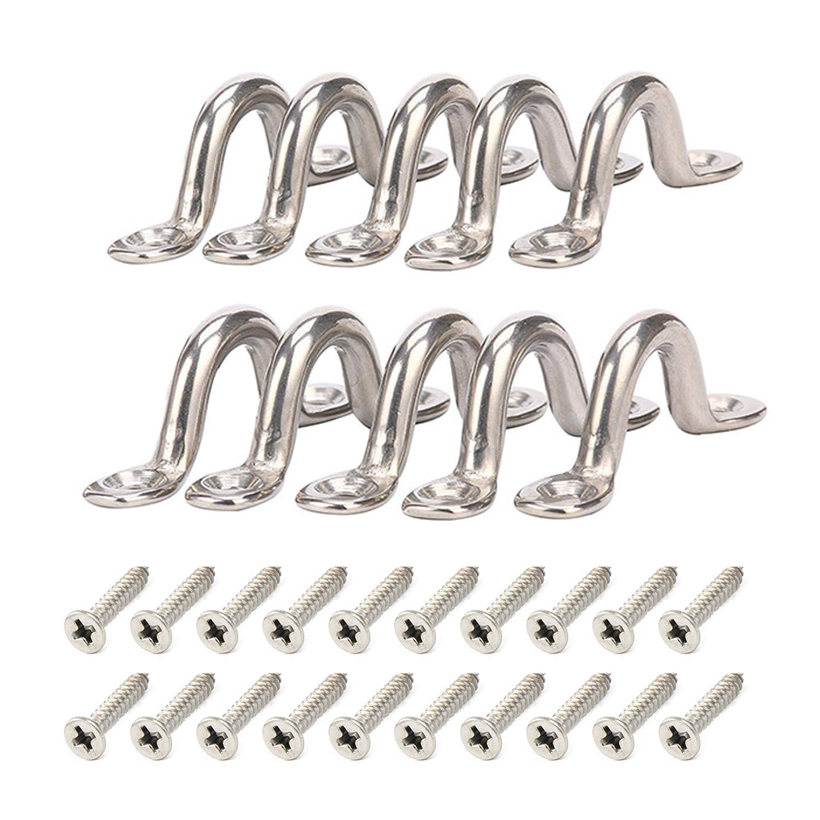 8pcs/10pcs Tie Down 316 Stainless Steel Eye Straps Kayak Deck Loop with ...