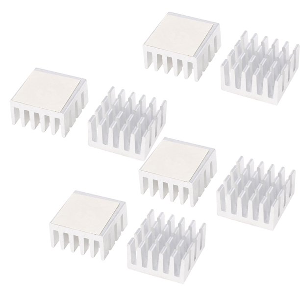 8pcs 15x15x8mm Black Square Aluminium Heatsink Cooling Cooler Fin ...