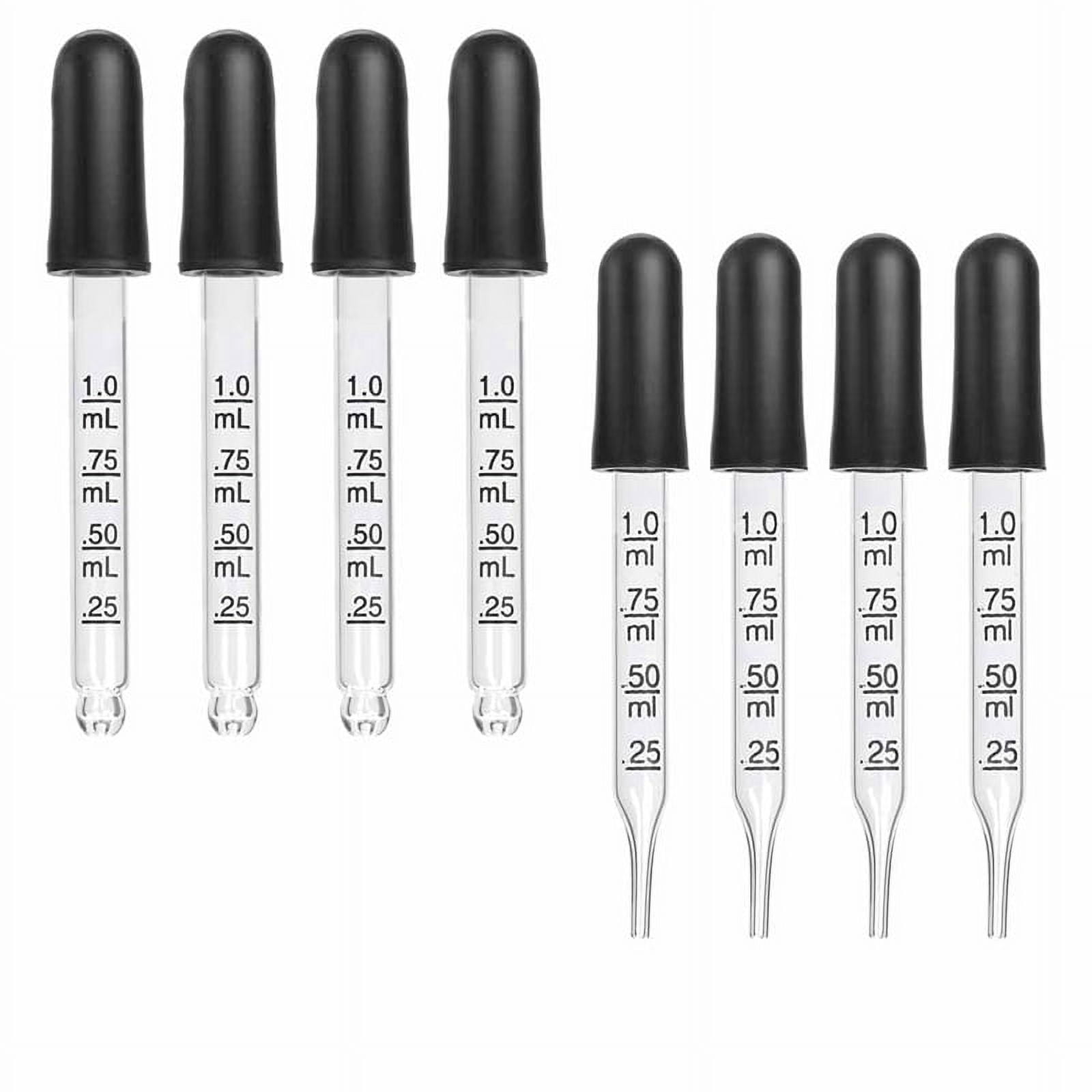 8pcs 1ml Eye Dropper, Glass Dropper with Measurements Pipettes Dropper ...