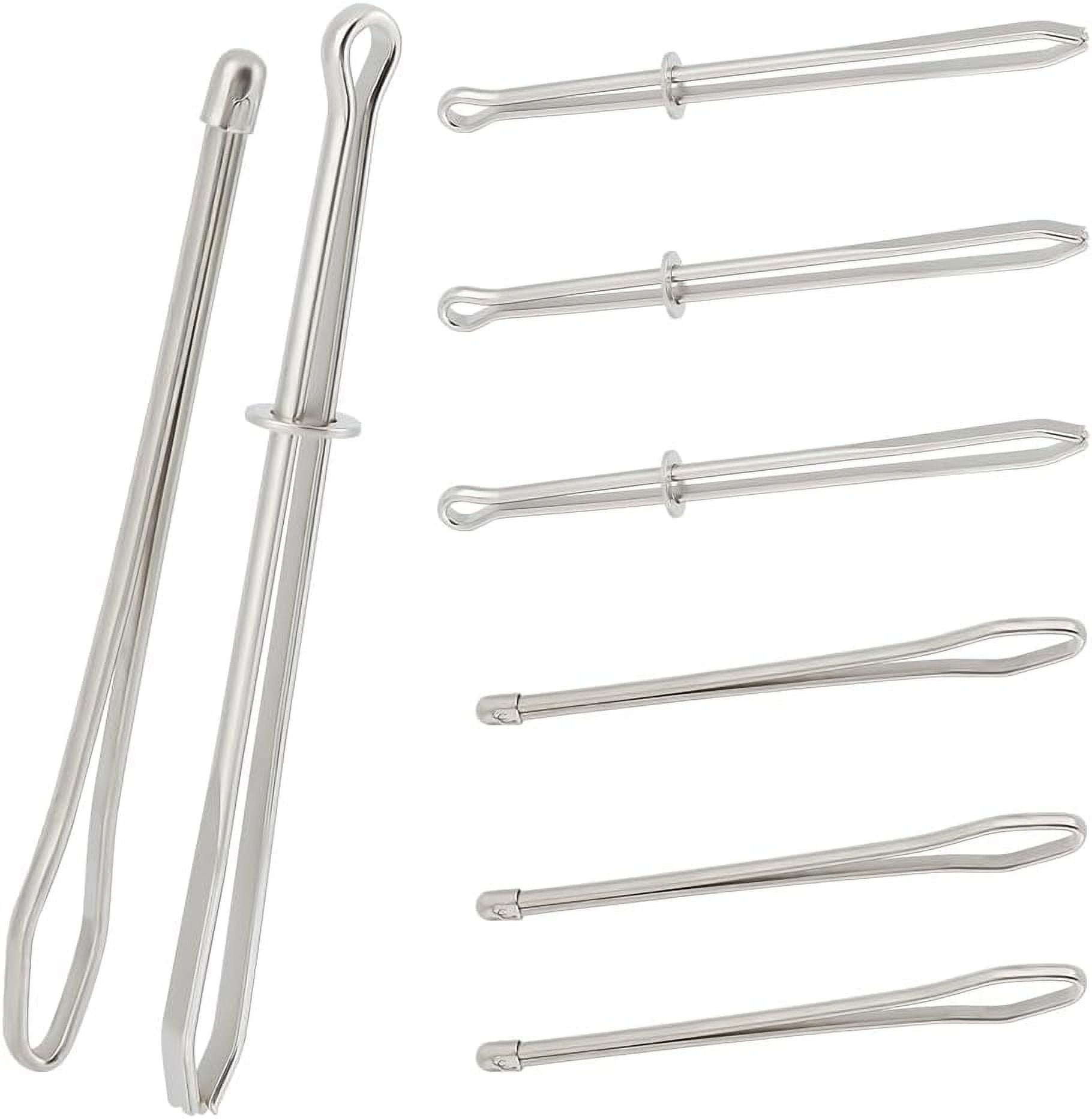8pcs 2 Styles Platinum Iron Drawstring Threaders Easy Threader Tools ...