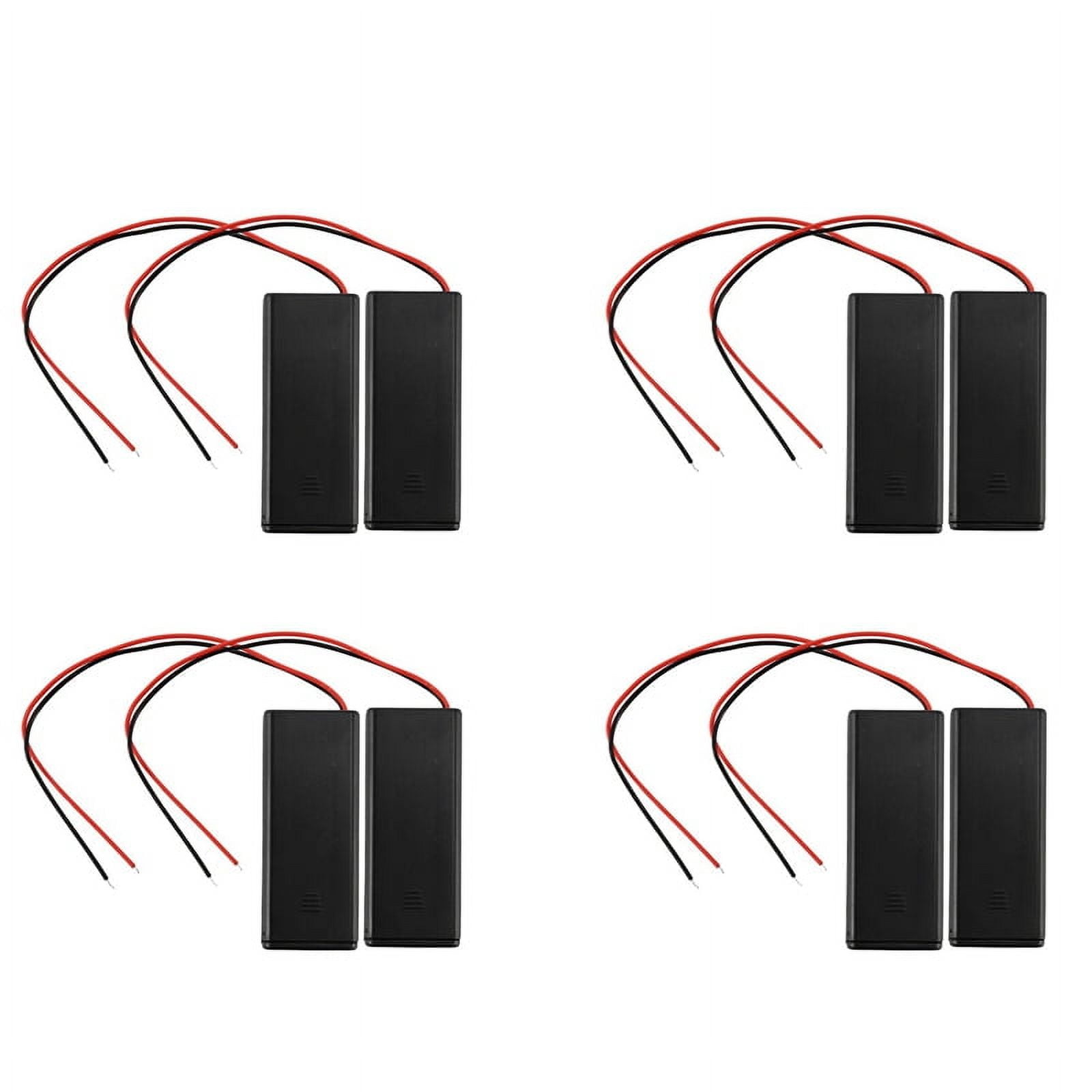 8pcs 2 X AAA 3 V Battery Holder Case Box Wire on / OFF Switch M Cover ...