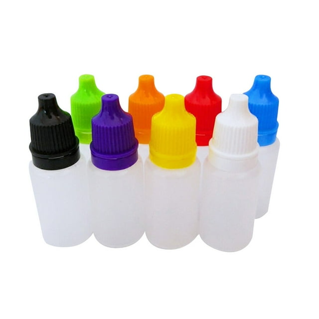 8pcs 20ml Empty Plastic Squeezable Dropper Bottles Eye Liquid Dropper ...