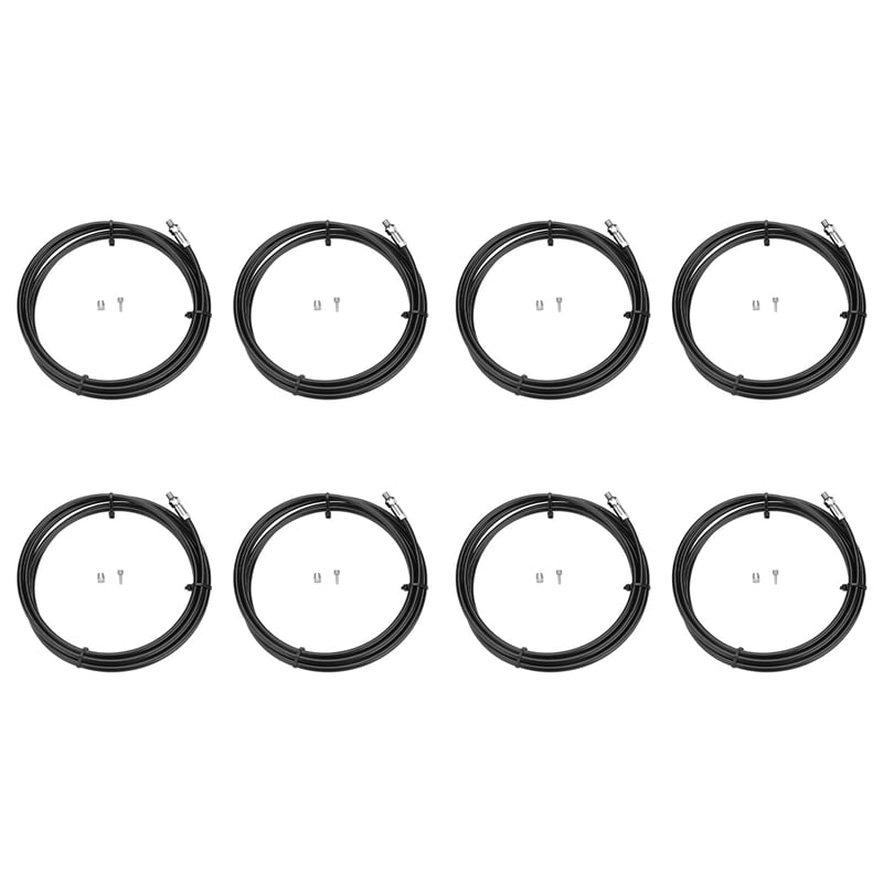 8pcs 2M Bicycle Hydraulic Disc Brake Hose Set Oil Tube Olive Connector Insert Bike Shift Cable ...