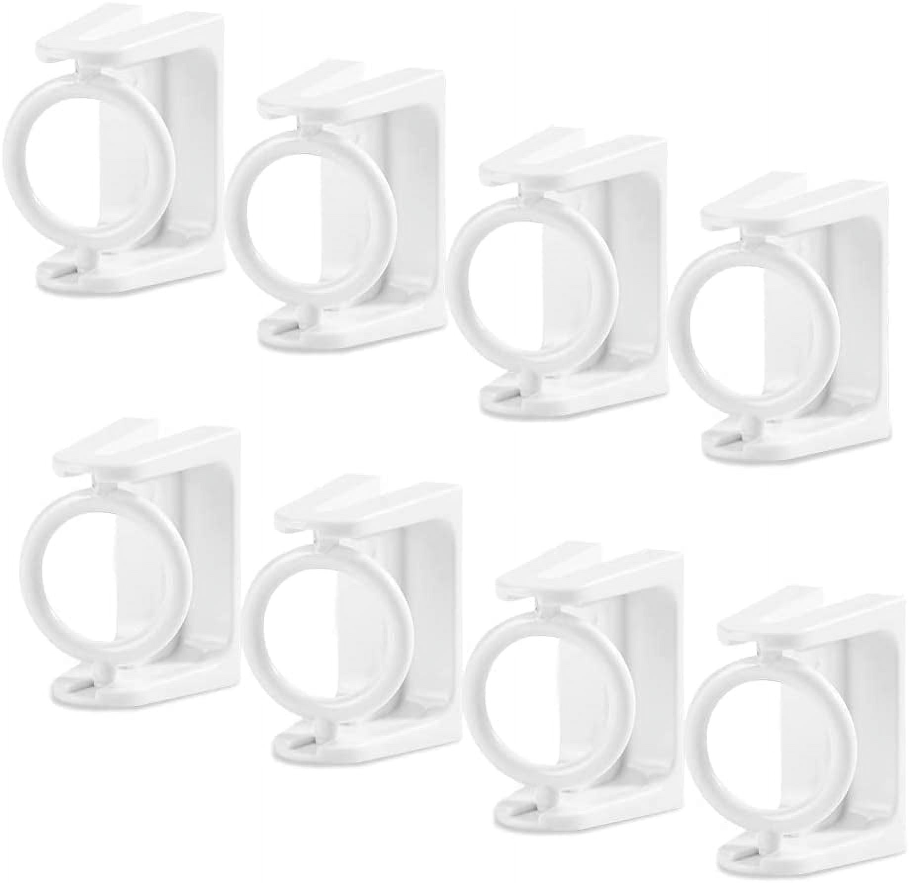 8pcs 360° Rotating Ring Curtain Rod Brackets No Drilling, Unlimited ...