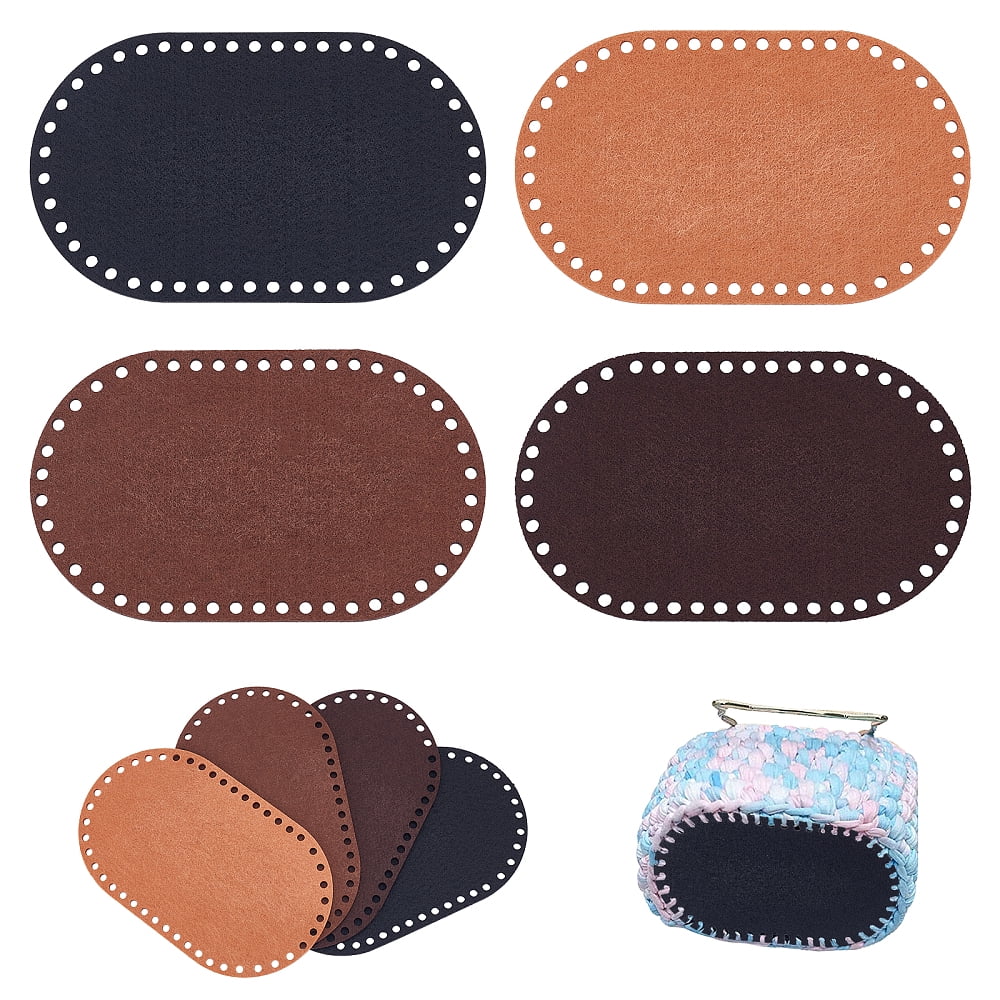 8pcs 4 Colors Felt Basket Bottom 7.8 x 4.7 Inch Oval Blank Crochet ...