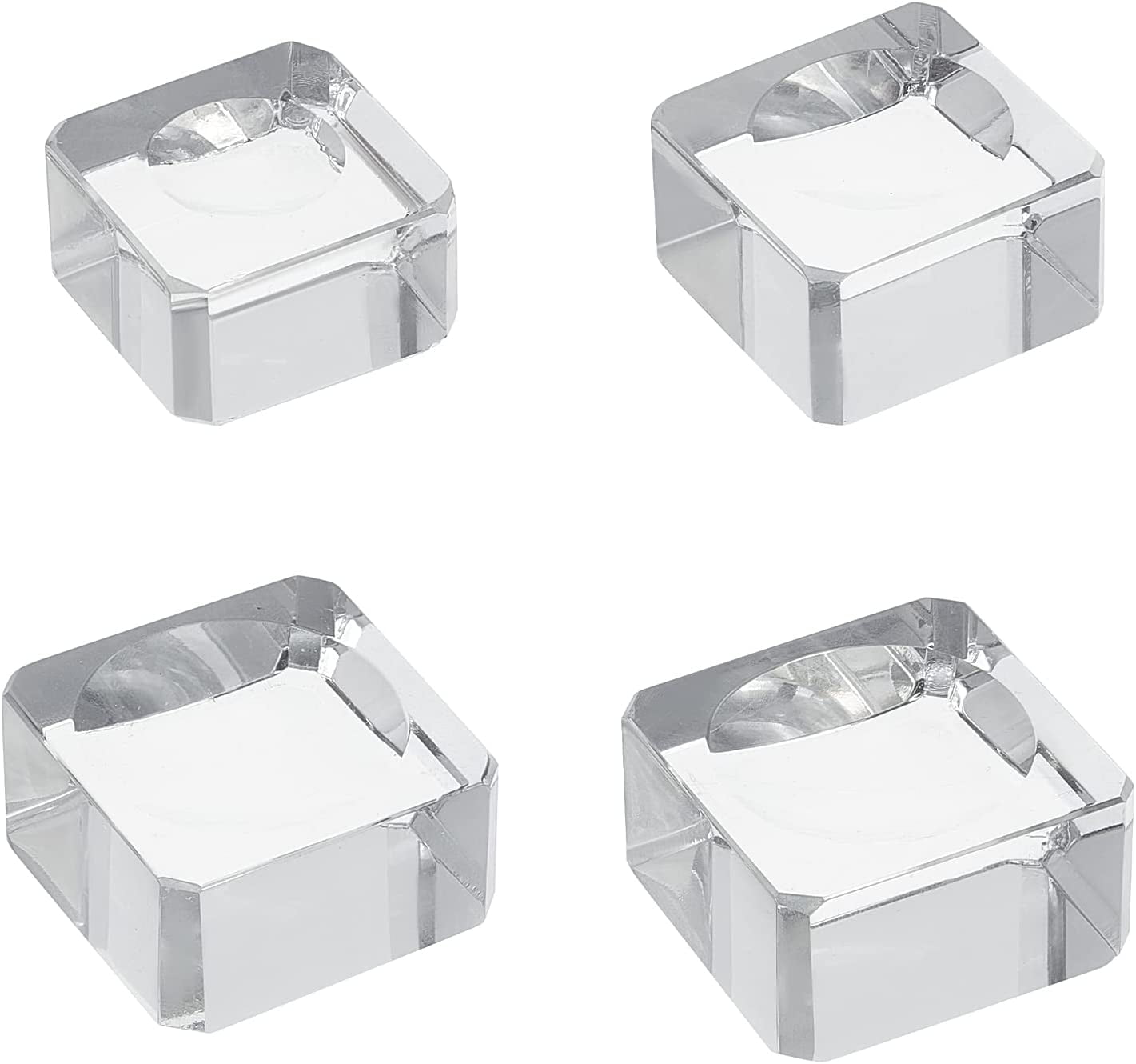 8pcs 4 Sizes Square Ball Stand Clear Glass Display Stands S ere Holder ...