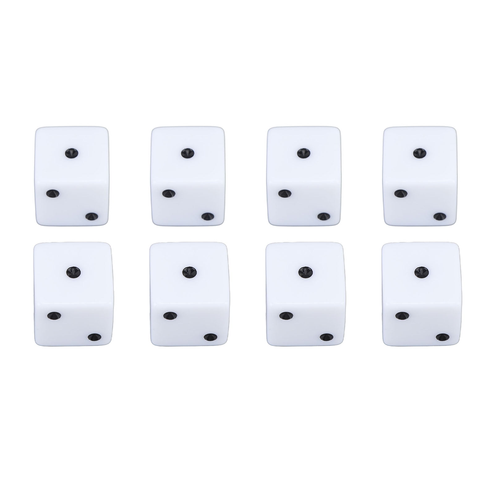 8pcs 6 Sided Dice Set Educational Square Corner Dice Standard Game Dice ...