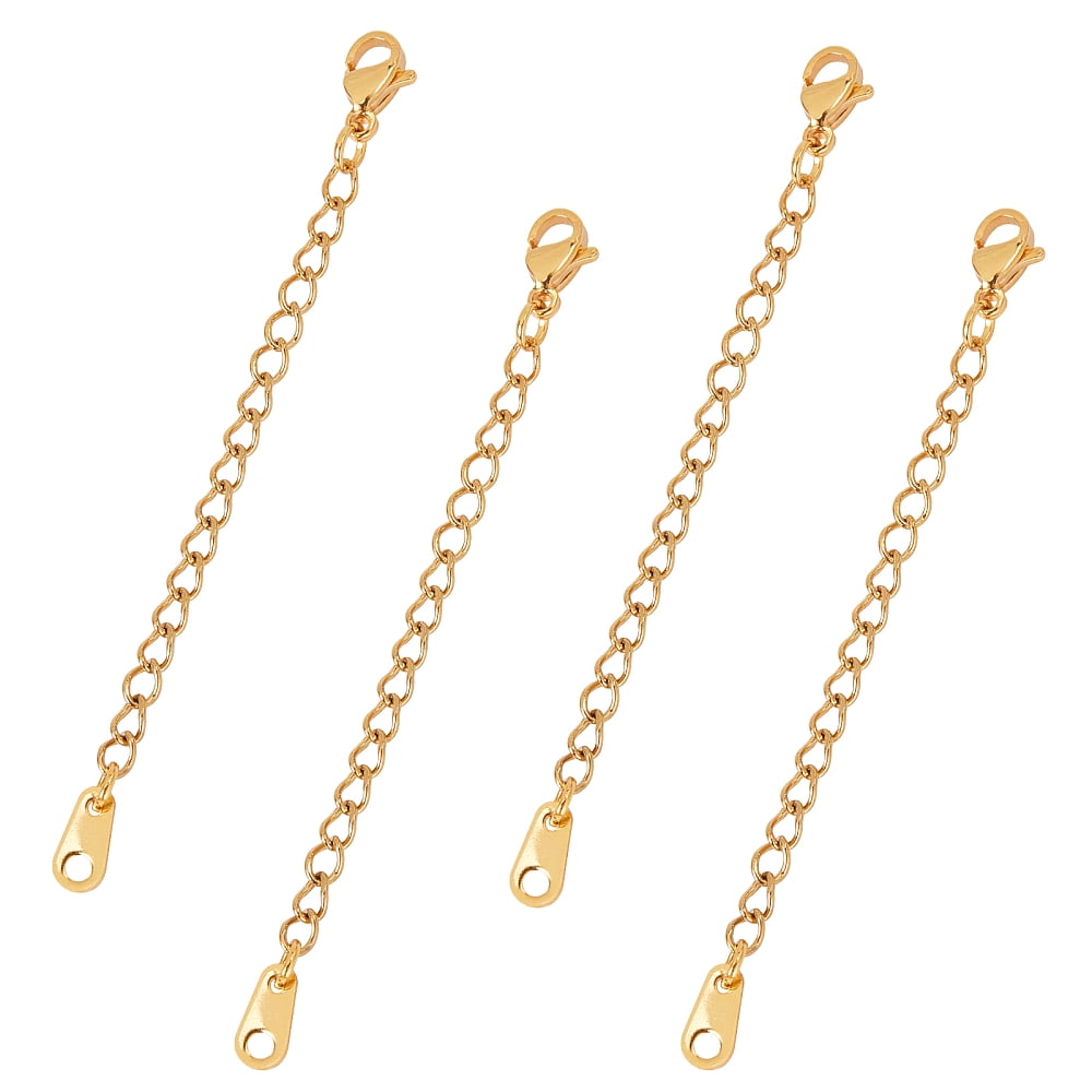 8pcs 68mm Hypoallergenic Metal Chain Extension with Lobster Claw Clasps ...