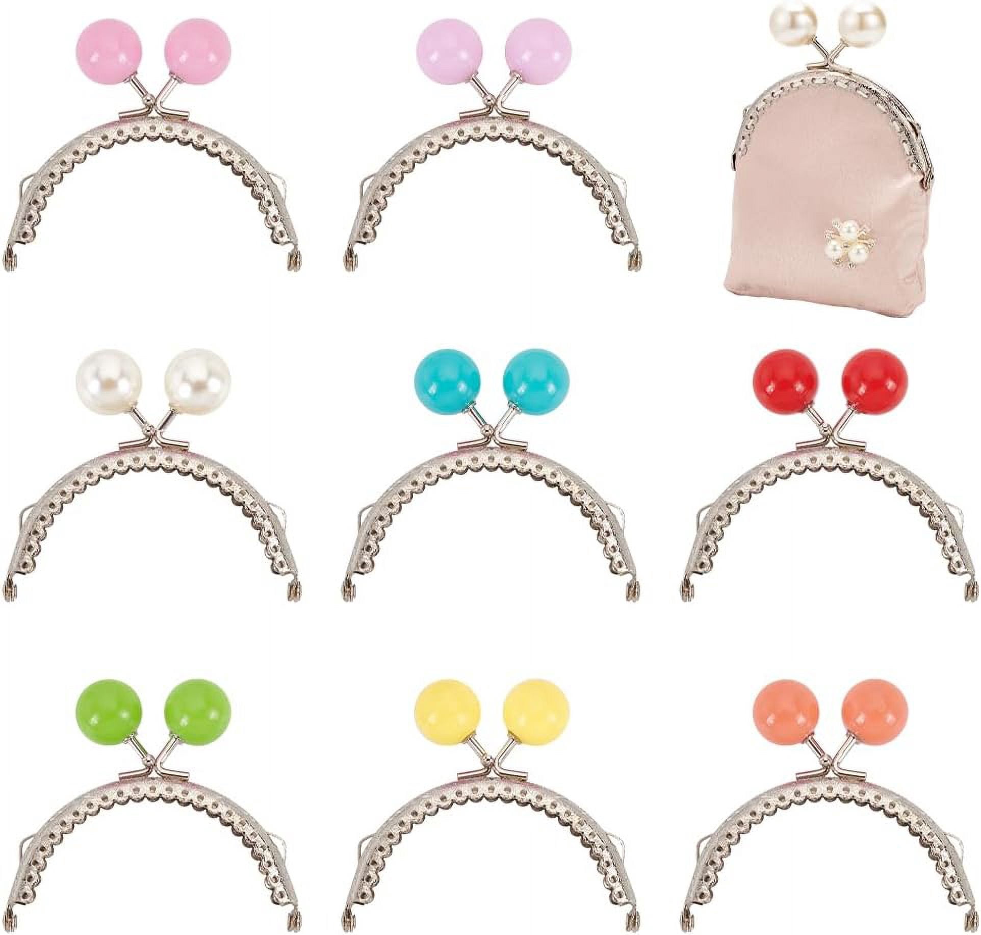 8pcs 8 colors Iron Kiss Lock Purse Frames bag Handles with Plastic ...
