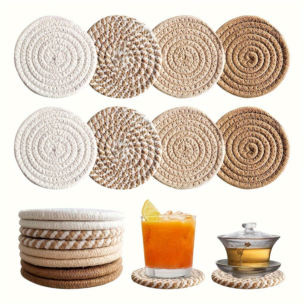 8pcs Absorbent Coasters, Minimal Coasters Lined With Non-woven Fabric ...
