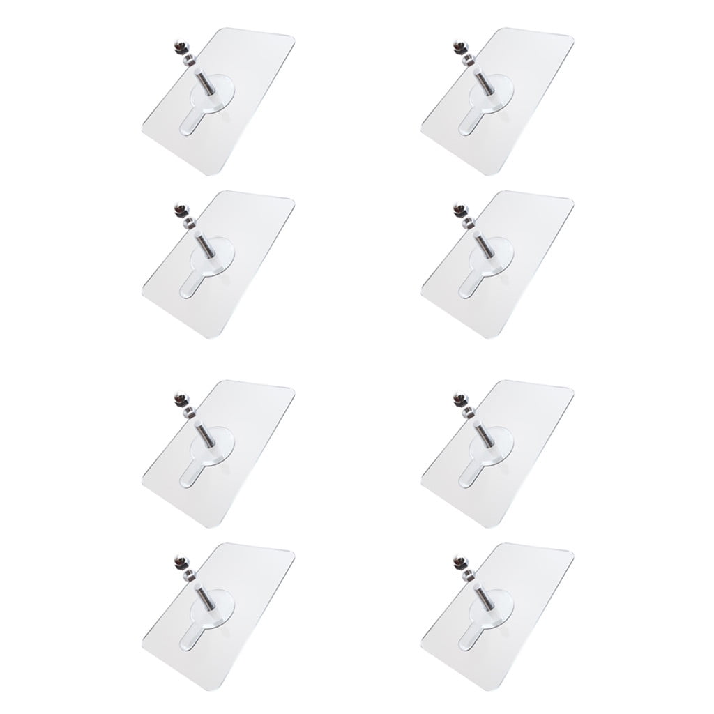 8pcs Adhesive Wall Hook Screws Non-Trace Non-Rust No Drilling Stickers ...