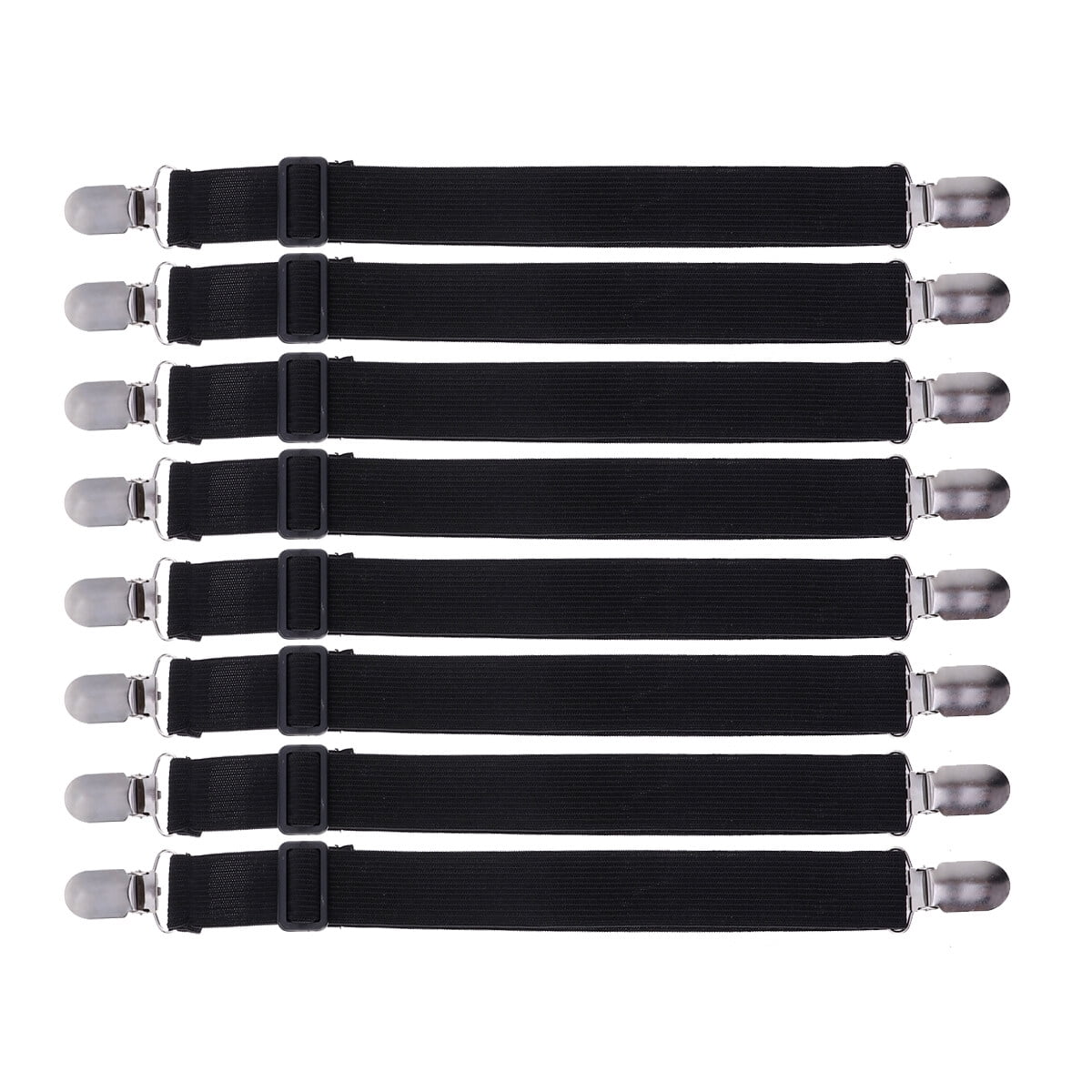 8pcs Adjustable Bed Sheet Fasteners Multifunctional Suspenders Gripper ...