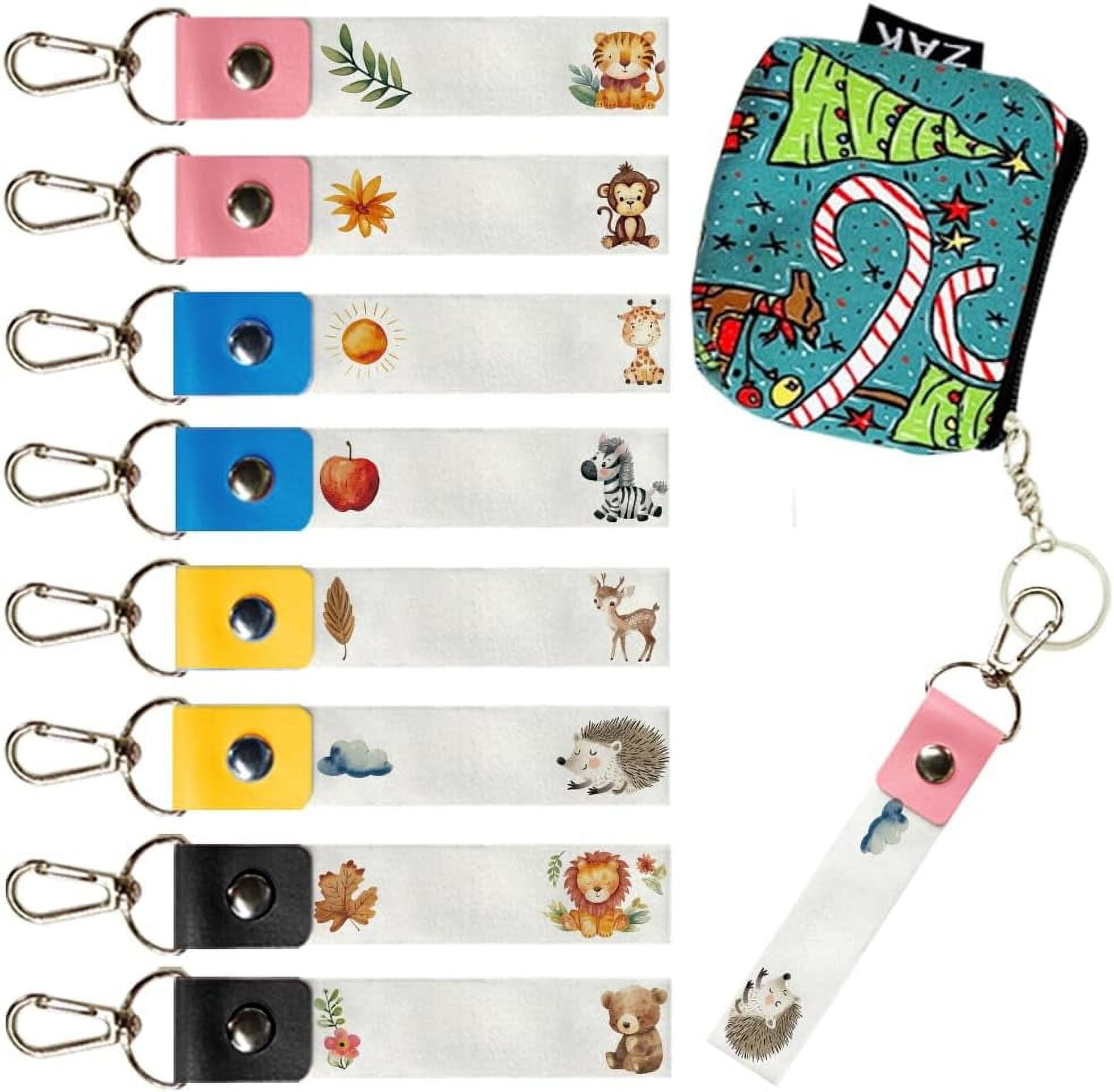 8pcs Animals Theme Name Tags 5.1x0.8 Inch PU Leather Cotton Name Tags ...