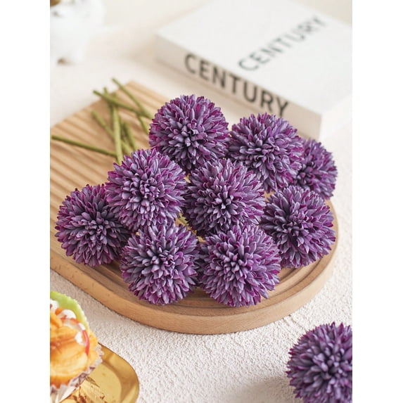 8pcs Artificial Chrysanthemum Ball Flowers Dandelion Hydrangea ...
