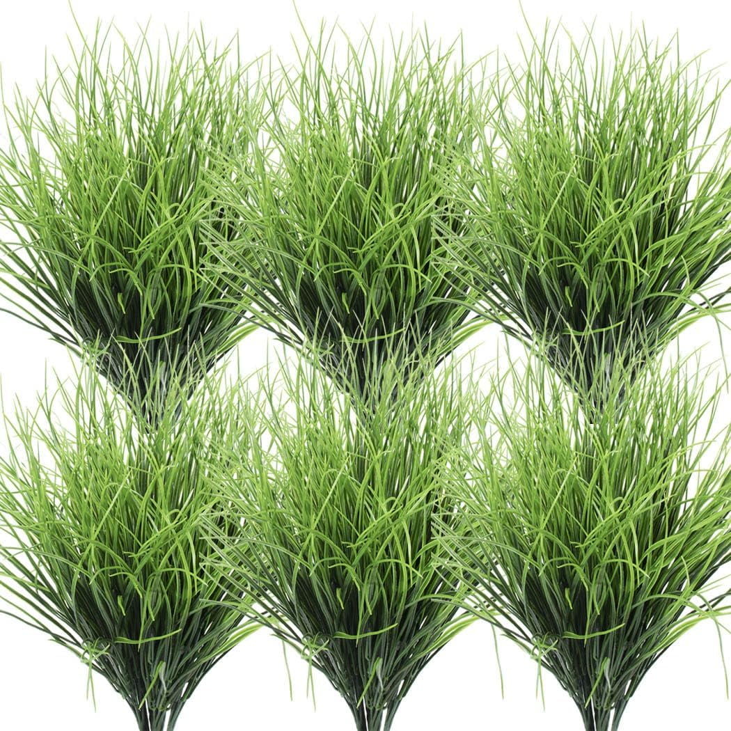 8pcs Artificial Outdoor Plants Fake Grass Bushes Artificial Shrubs ...
