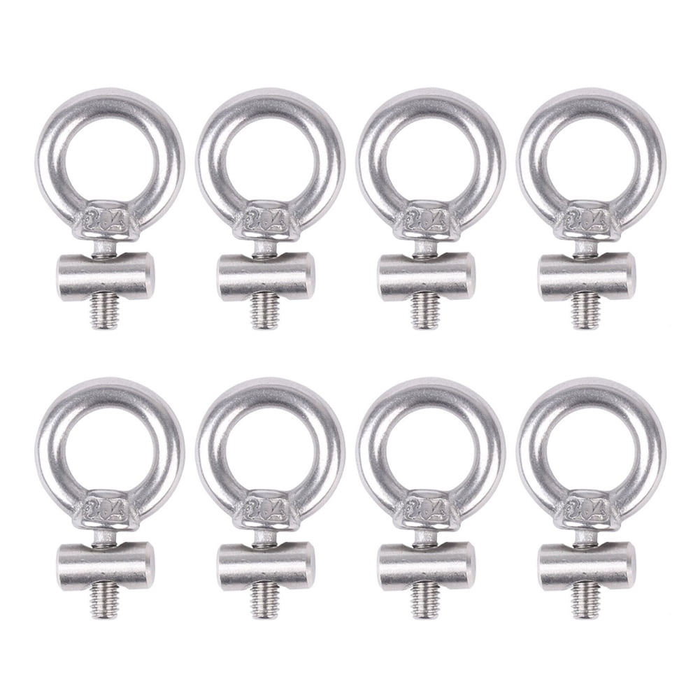 8pcs Awning Railing Fixed Hanger Ring 304 Stainless Steel Round Slide ...
