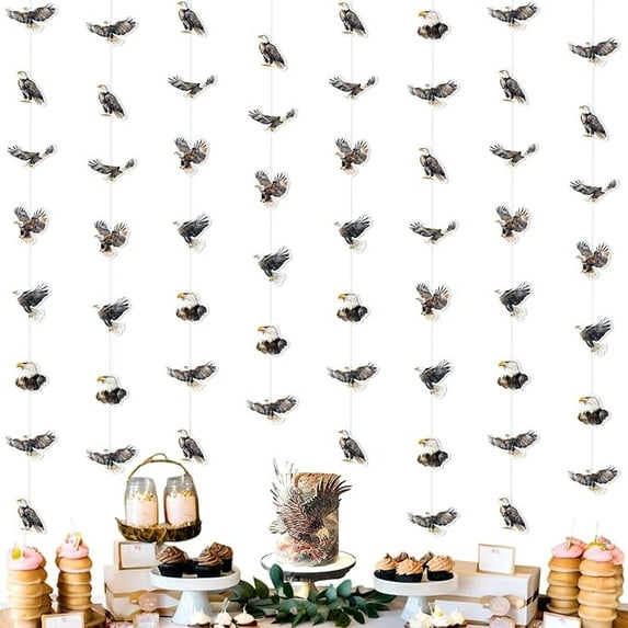 8pcs Bald Eagle Banners Bald Eagle Party Decorations Fly Eagle Hanging ...