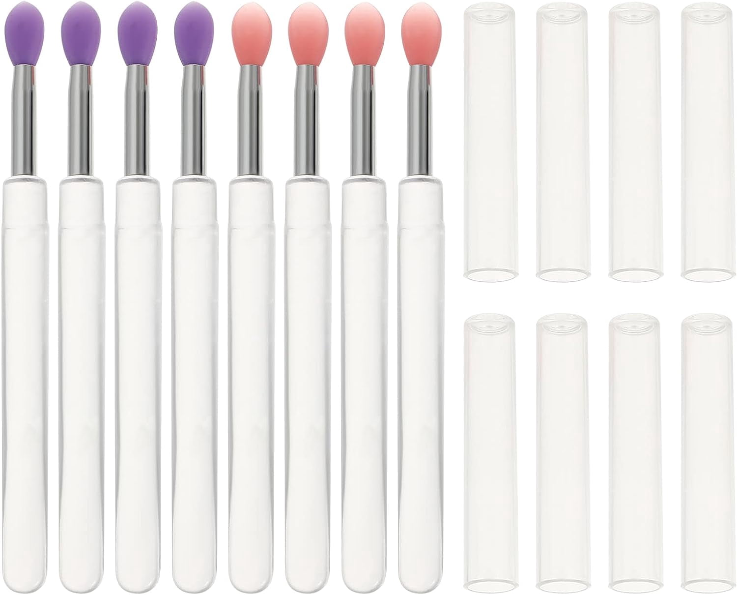 8pcs Beauty Eye Shadows Eyebrow Make Silicone Liquid Makeup Caps Gloss ...