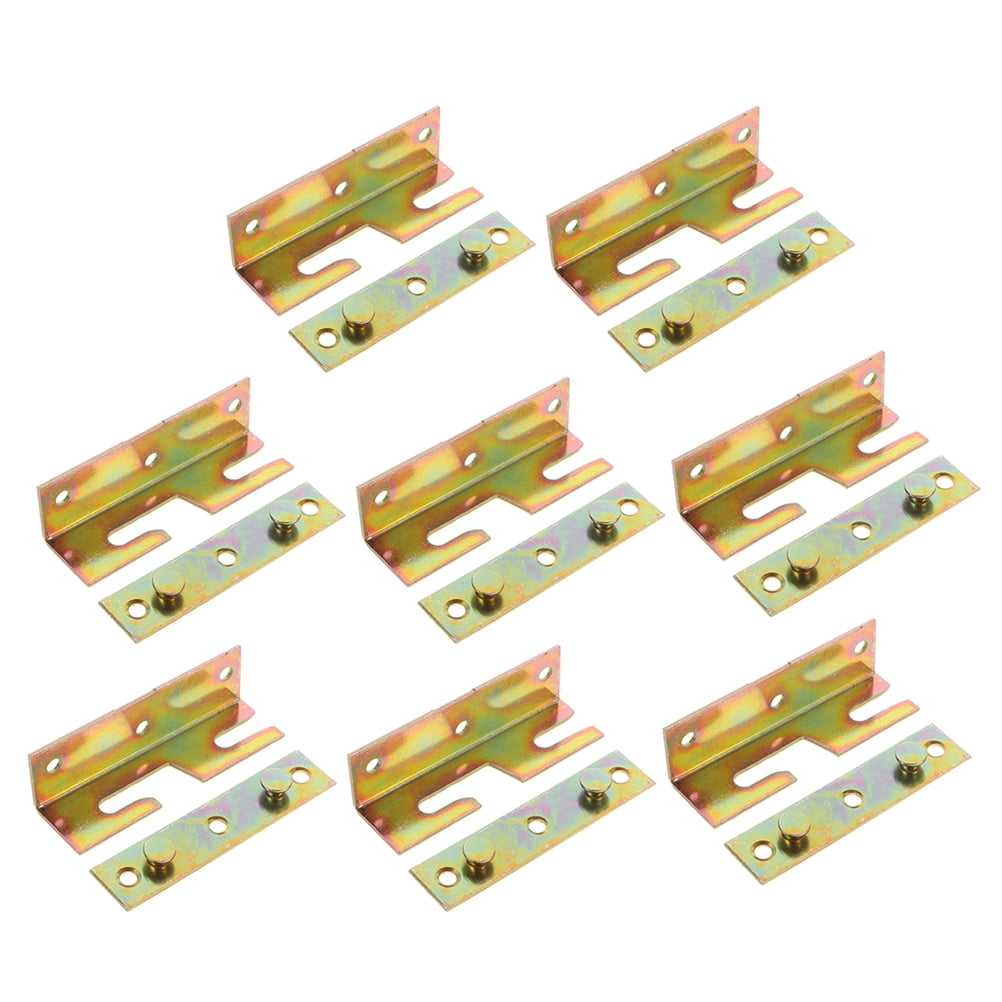 8pcs Bed Connector Bed Brackets Bed Furniture Supplies Iron Bed Rail ...