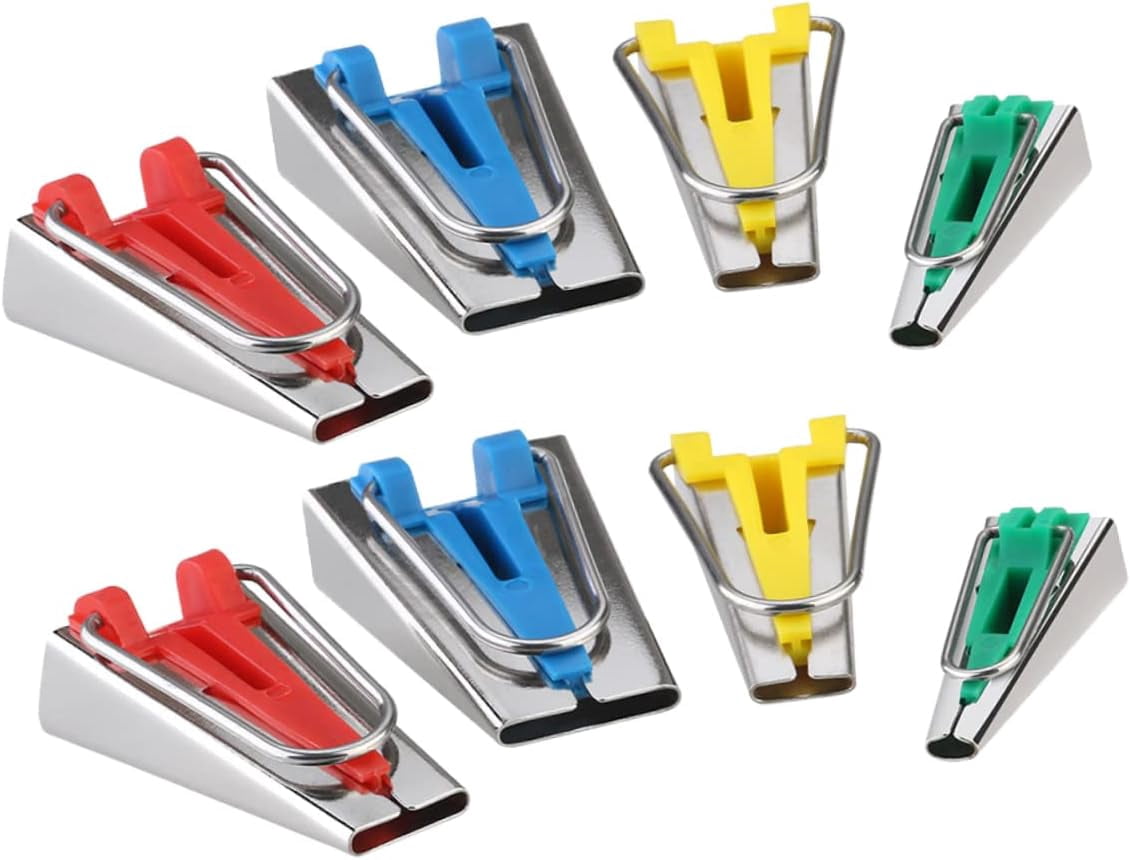 8pcs Binder Clips Bias Tape Tool Tools Fabric Binding Tape Maker Suite ...