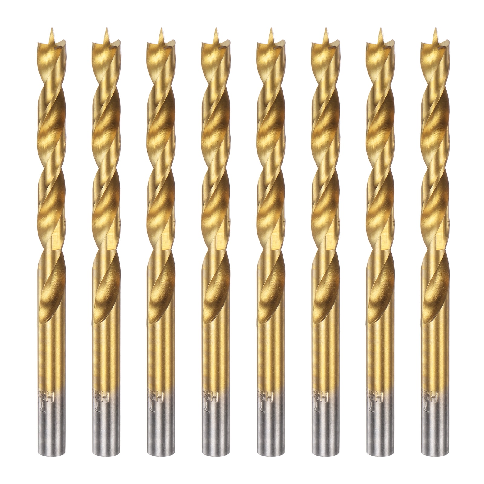8pcs Brad Point Drill Bits 7mm(9/32") Dia HSS4241 Straight Round Shank ...
