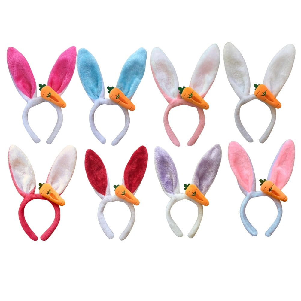 TELOLY 8pcs Bunny Ears Hair Rabbit Ears Head Cartoon Hair Cloth Head ...