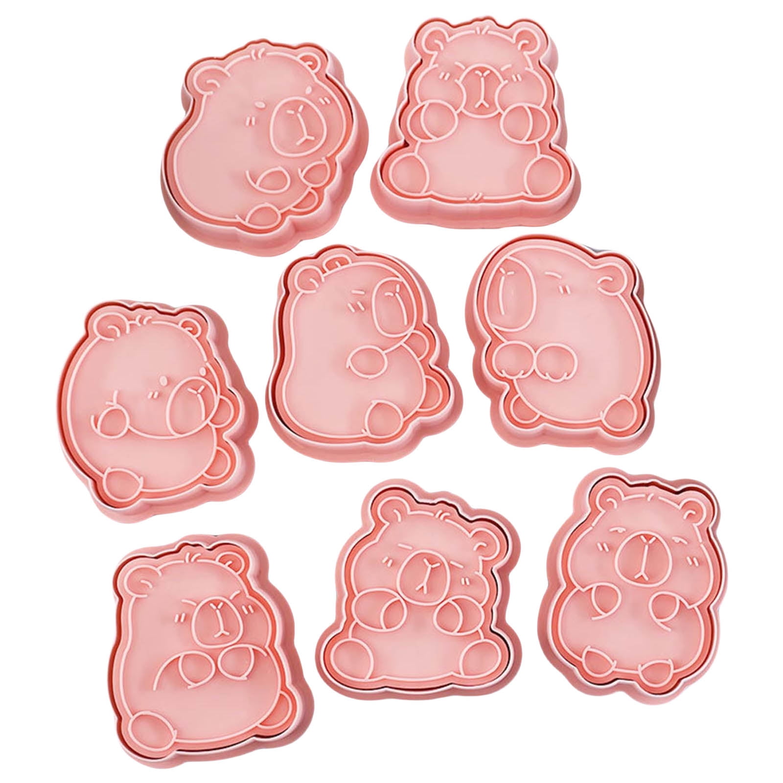 8pcs Capybaras Cookie Mould Biscuit Fondant Embosser Stamp for Wedding ...