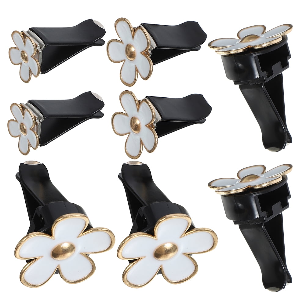 OUNONA 8Pcs White Daisy Car Vent Diffuser Clips for Air Freshening ...