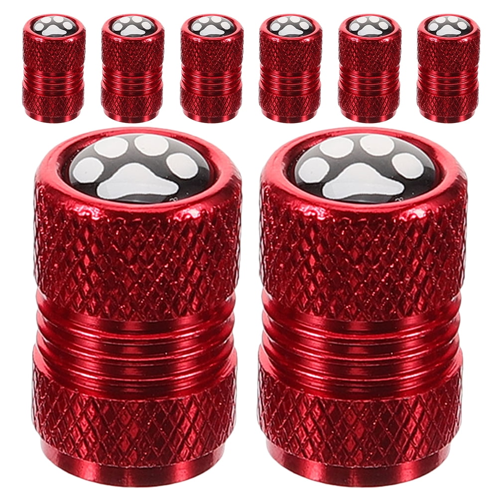 8pcs Car Tire Valve Stem Caps Paw Print Metal Tire Valve Covers Car Tire Cap Valve Stem Caps For ...