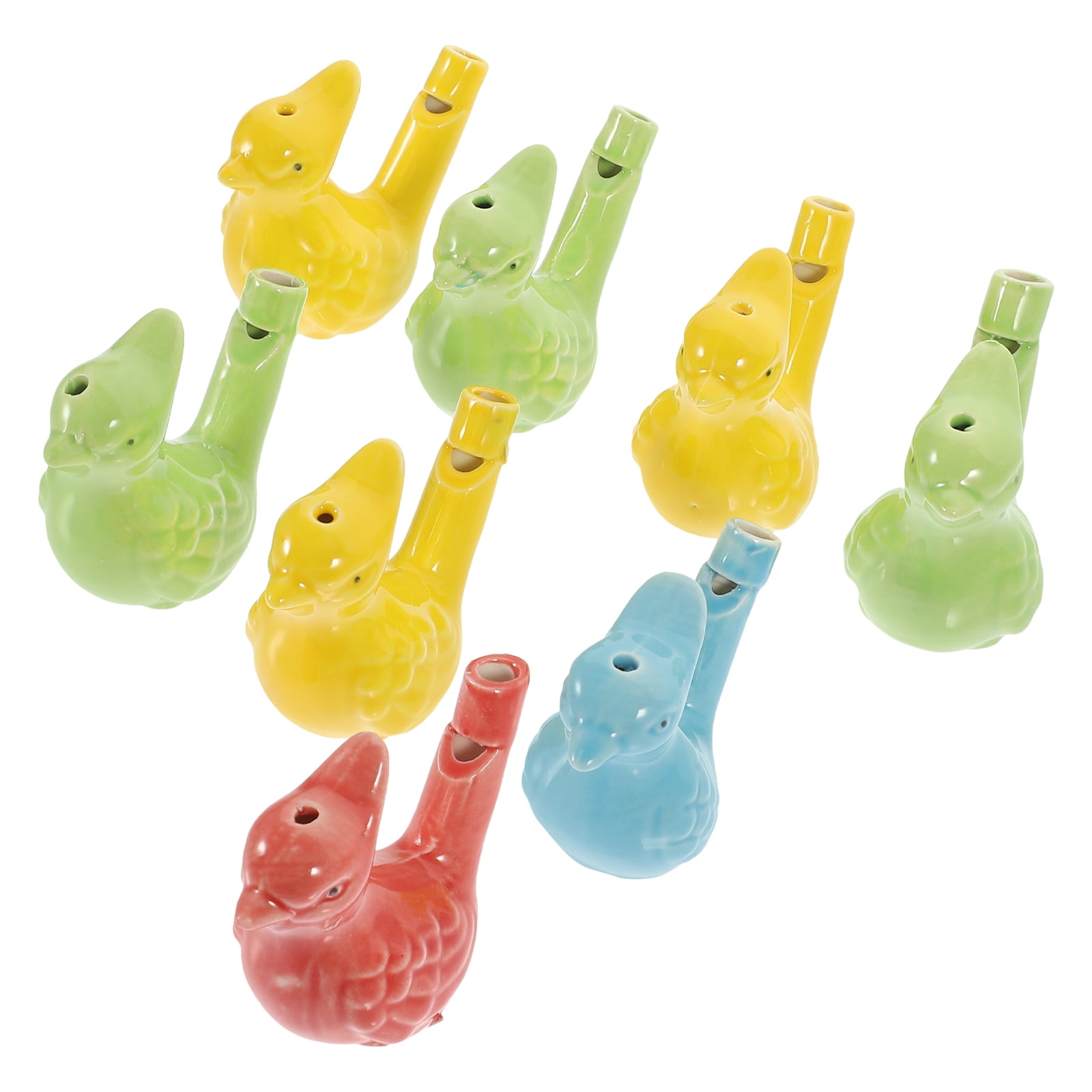 8pcs Ceramic Water Whistle Toys Colorful Birds Whistle Toys Kids ...