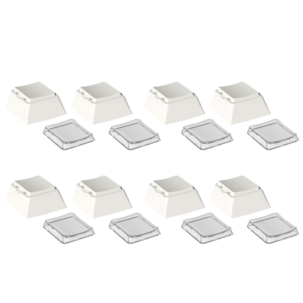 8pcs Cheey Profile PBT+PC Keycaps 1U Keycap Set for Mechanical ...