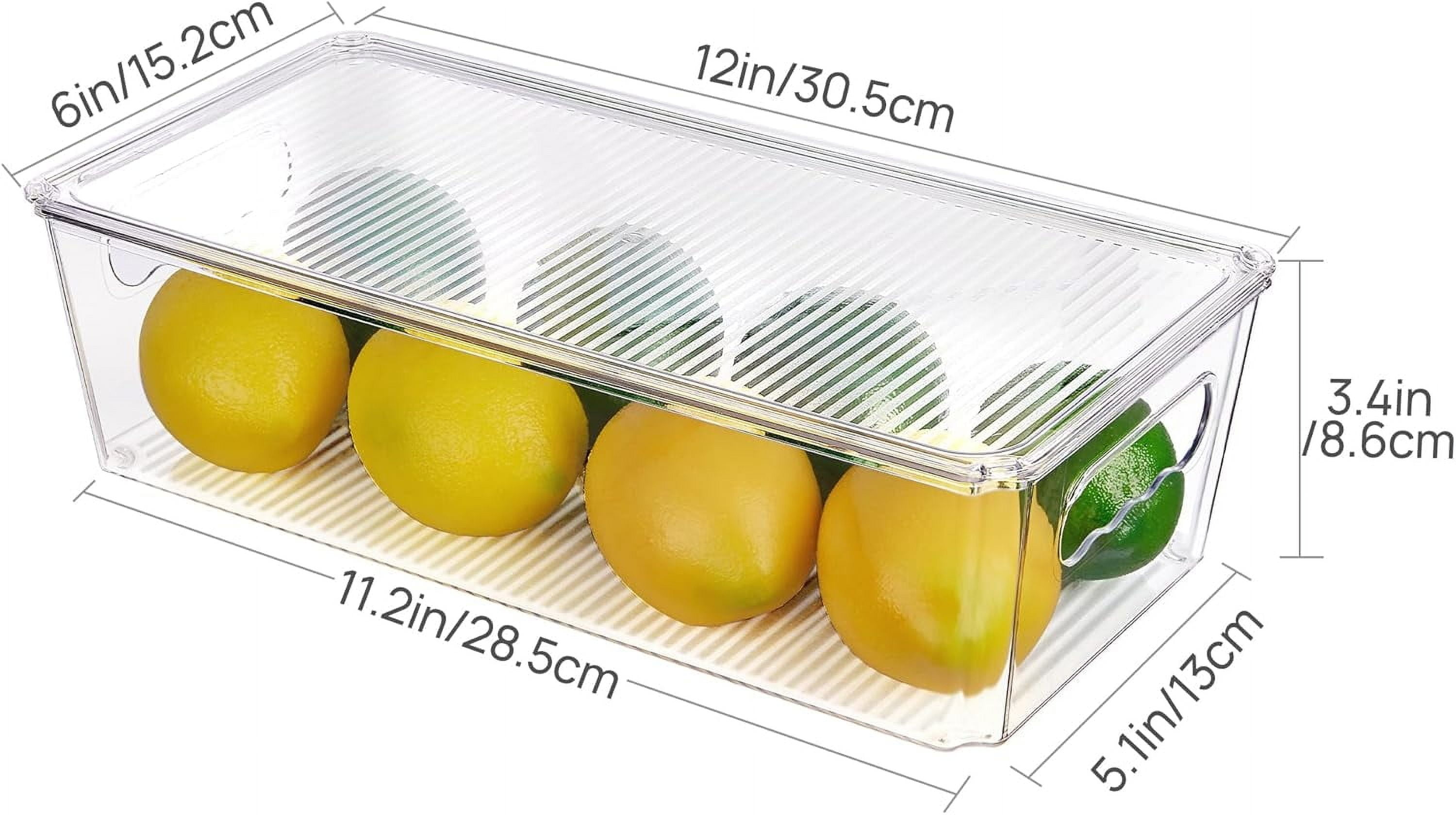 8pcs Clear Organizers and Storage Bins with Lids, Stackable Plastic ...