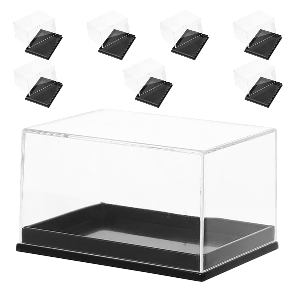 8pcs Clear Rectangular Display Case For Shells And Minerals Transparent ...