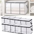 8pcs,Clear Storage Box with Hinged Lid Stuffed Animal Storage PVC ...