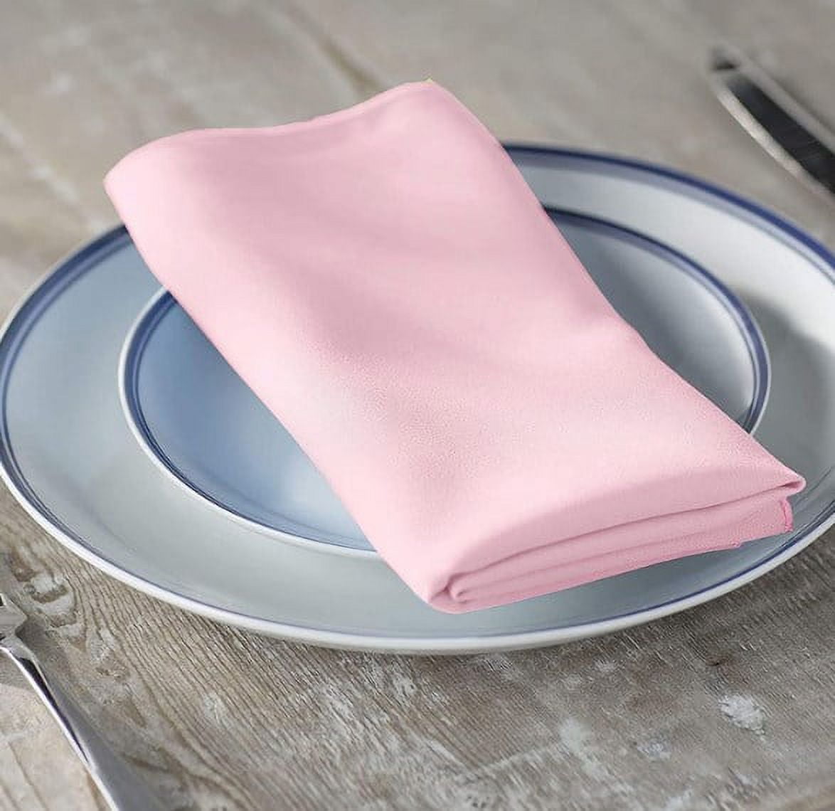 Raindrops 8pcs Simple and Generous Satin Napkins Pink Washable for ...