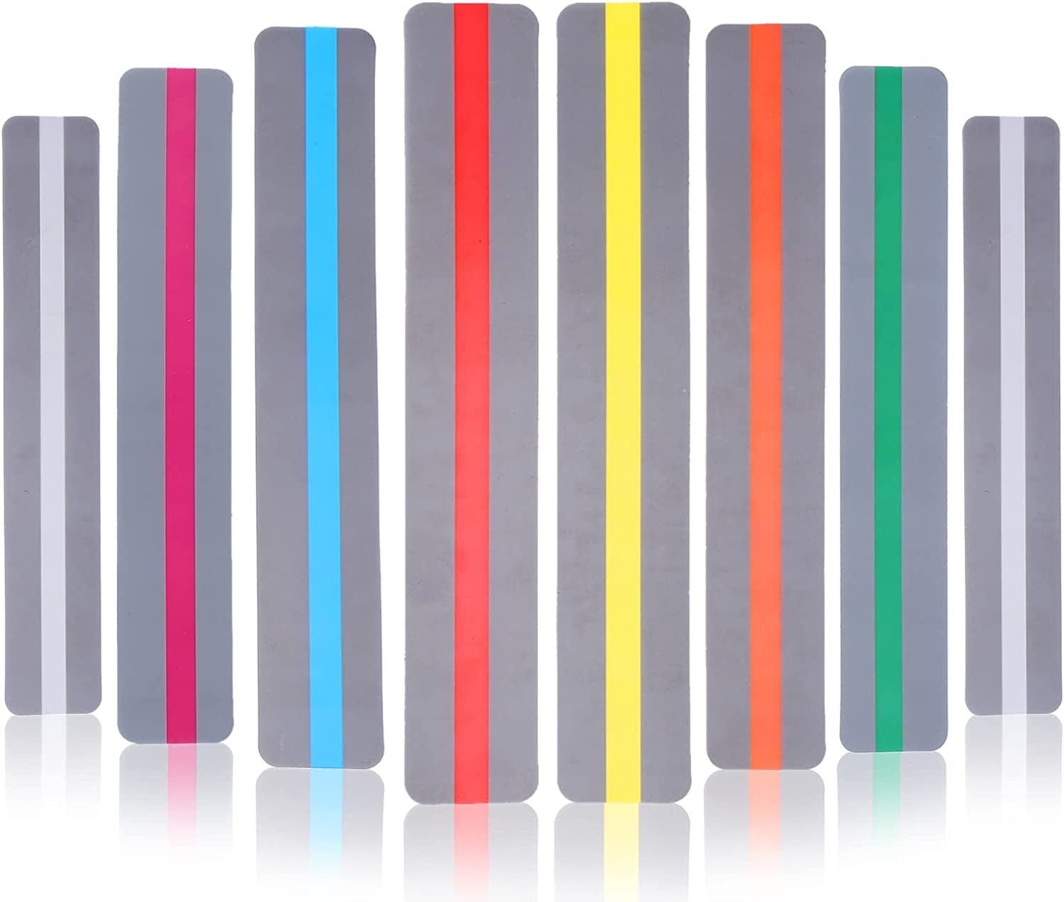 8pcs Colored Overlays for Reading, Plastic Bookmarks Guided Reading ...