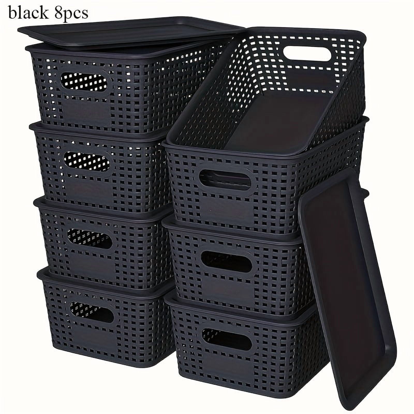 8pcs Covered Storage Basket, Desktop File Toy Organizer, Home Storage ...