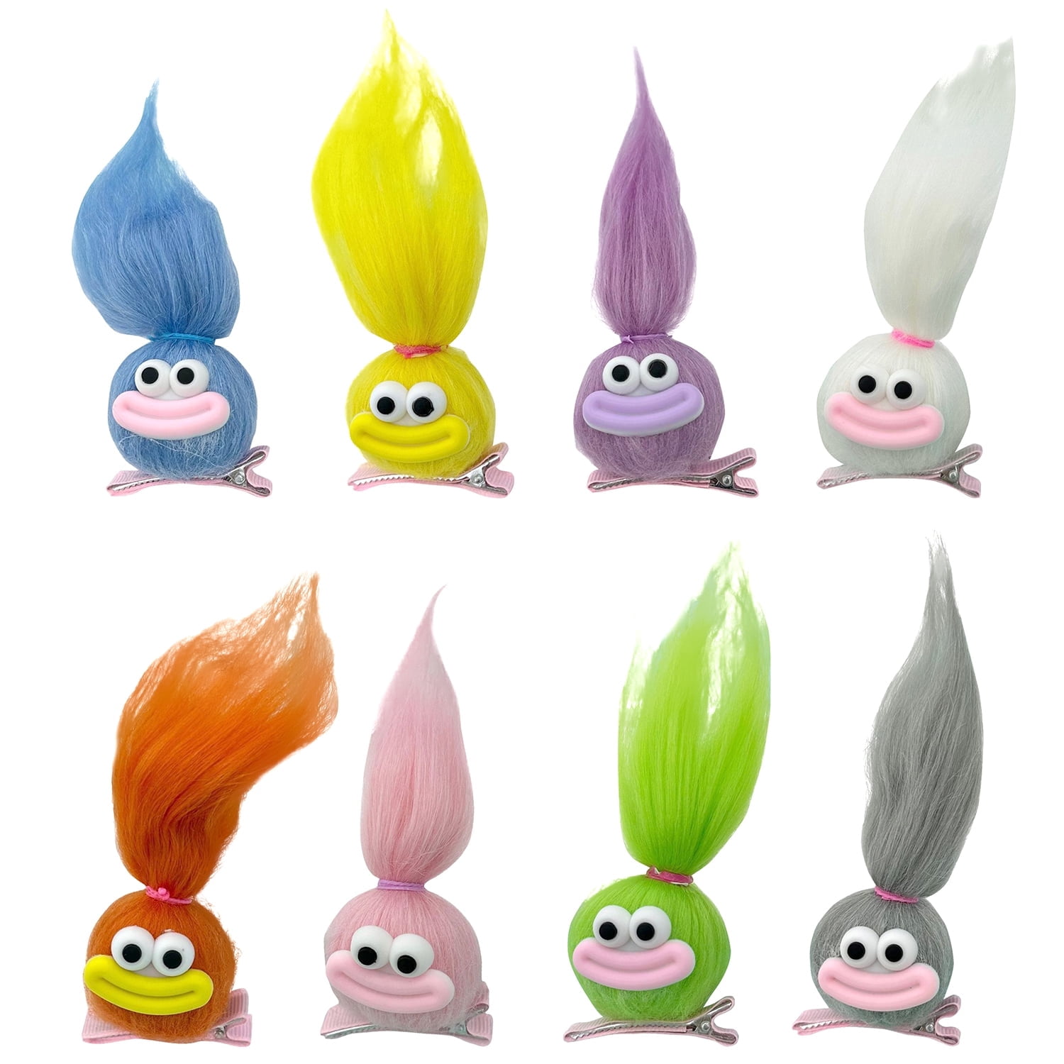 8pcs Crazy Hair Day Accessories for Valentine's Mother's Day,Fluffy Pom ...