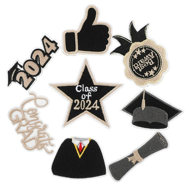 Brandonz 8pcs Delicate Graduation Clothes Repairing Patches Diy Patches ...