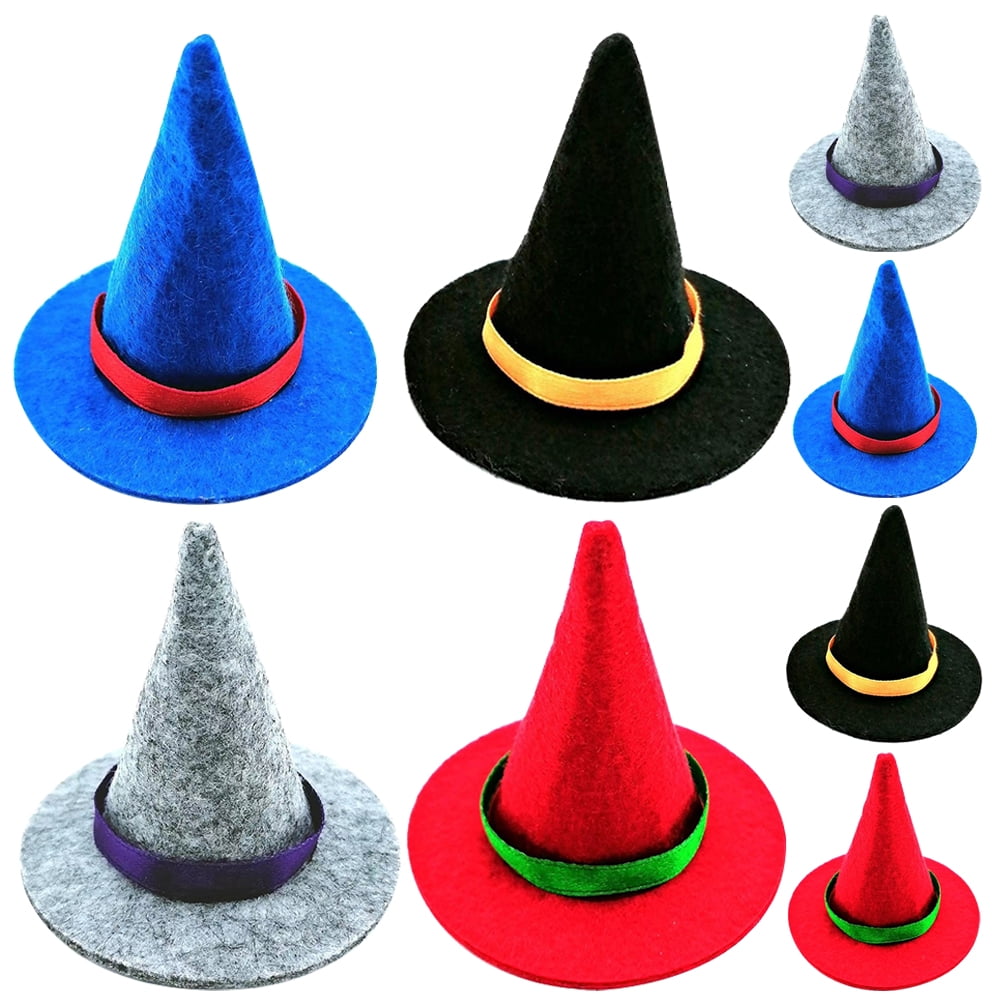 8pcs Creative Party Hats Witch Hats Nonwovens Decoration Family ...