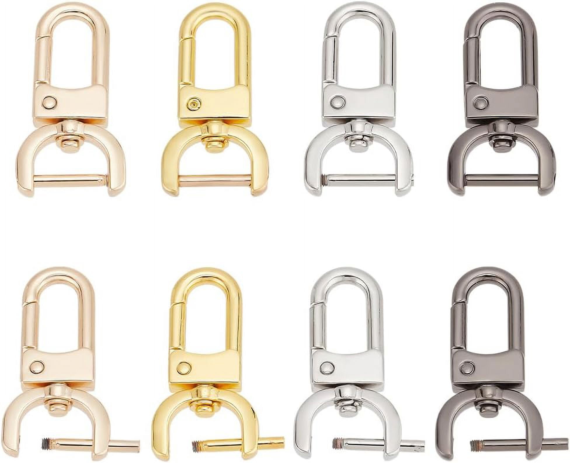 8pcs D-Rings Swivel Snap Hooks 4 Colors Removable Push Gate Clip ...