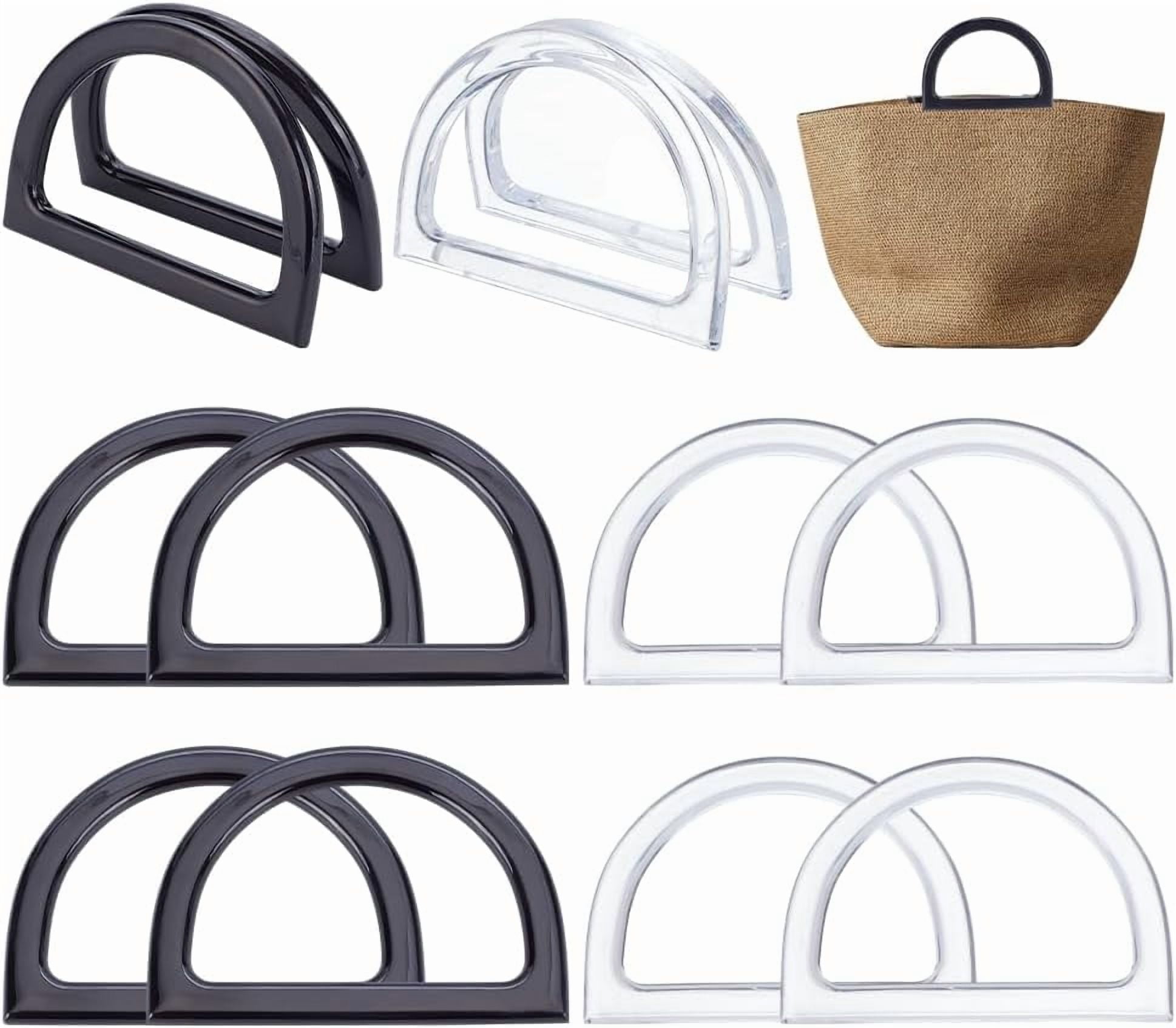 8pcs D Shape Purse Handle 2 Colors Plastic Bag Handles Decorative ...