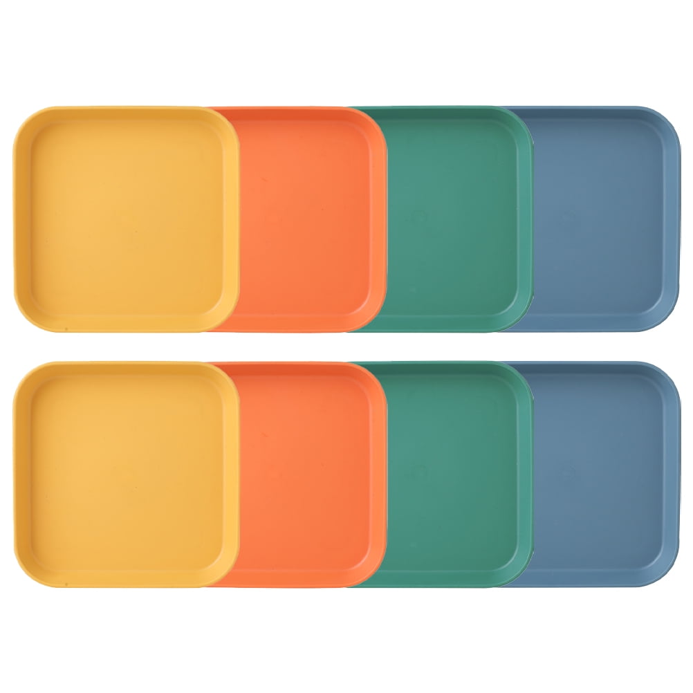 8pcs Delicate Square Food Trays Desktop Rubbish Dishes Small Storage ...
