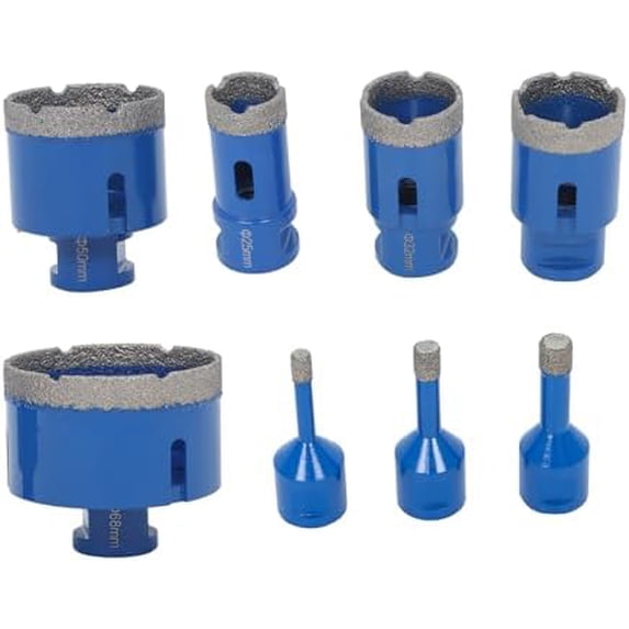 8pcs Diamond Hole Saw Drill Bits Set M14 6-68mm Threaded Core Drill ...