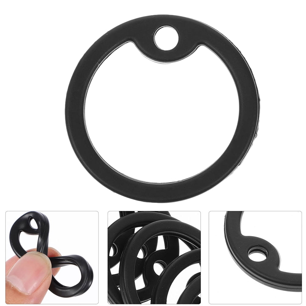 8pcs Black Silicone Rubber Dog Tag Silencers for Pet Collar Noise ...