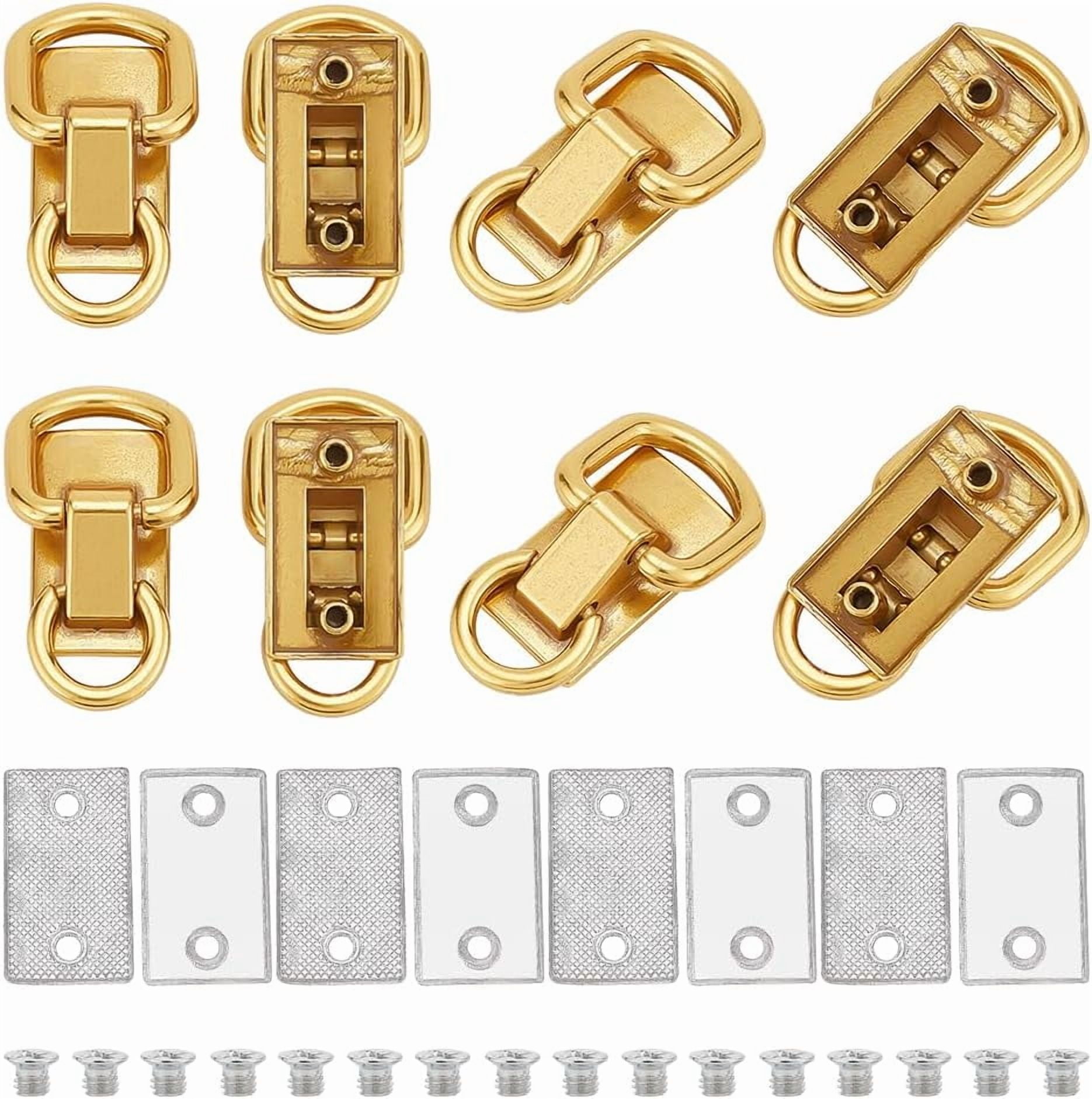 8pcs Double D-ring Strap Connectors Metal Purse Suspension Clasp Bag ...