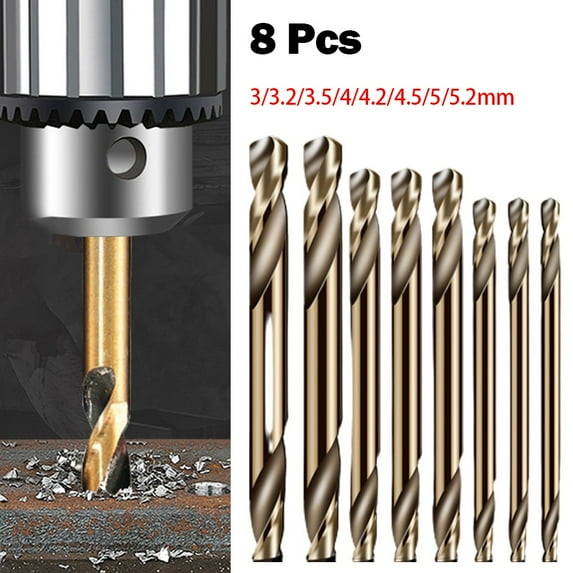 8pcs Double Head Drill Bits Set for wood metal hole cutting 304 ...