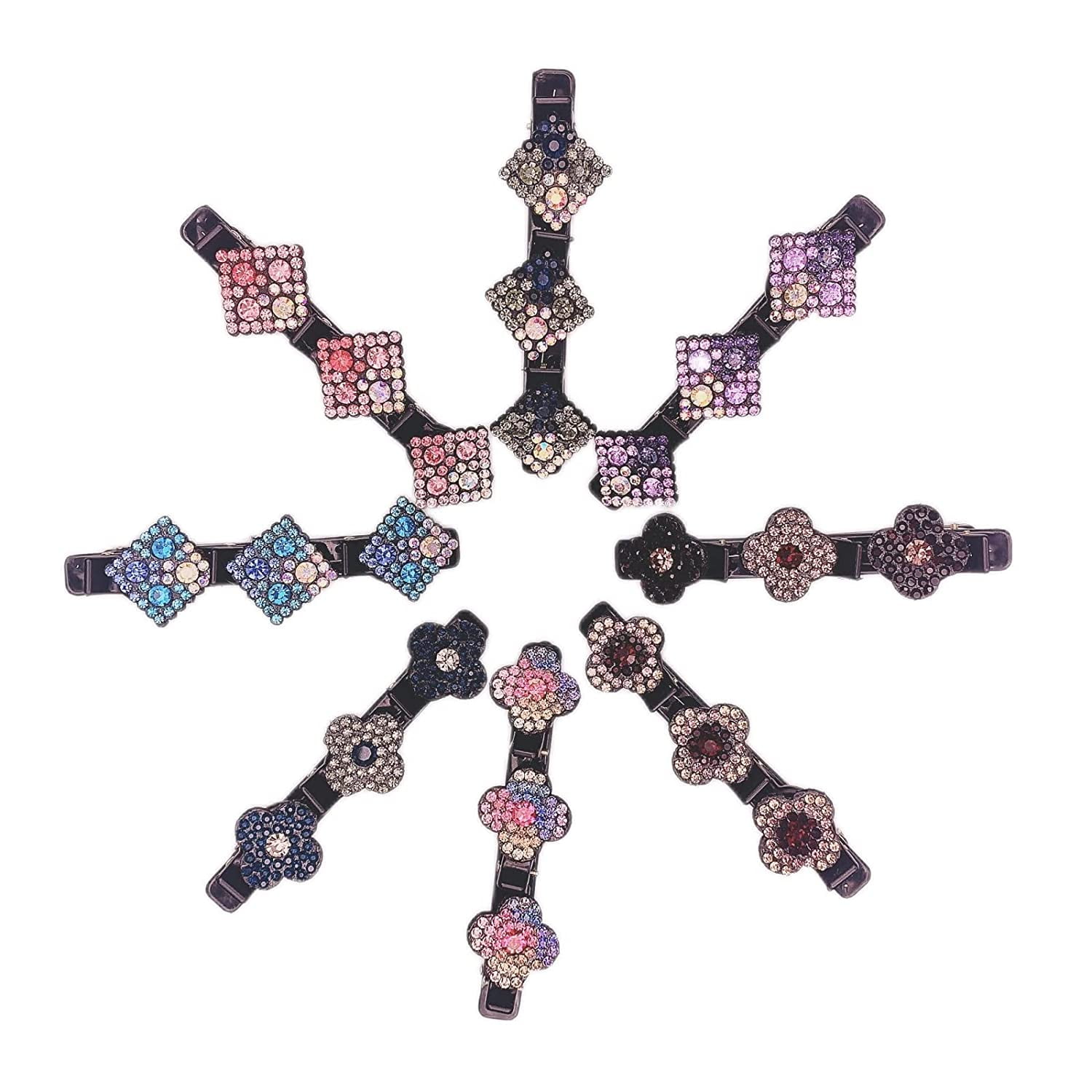 8pcs Double Layer Side Clips Four Seasons Universal Models Bangs Clip 8 Braided Hair Clip Coiled ...