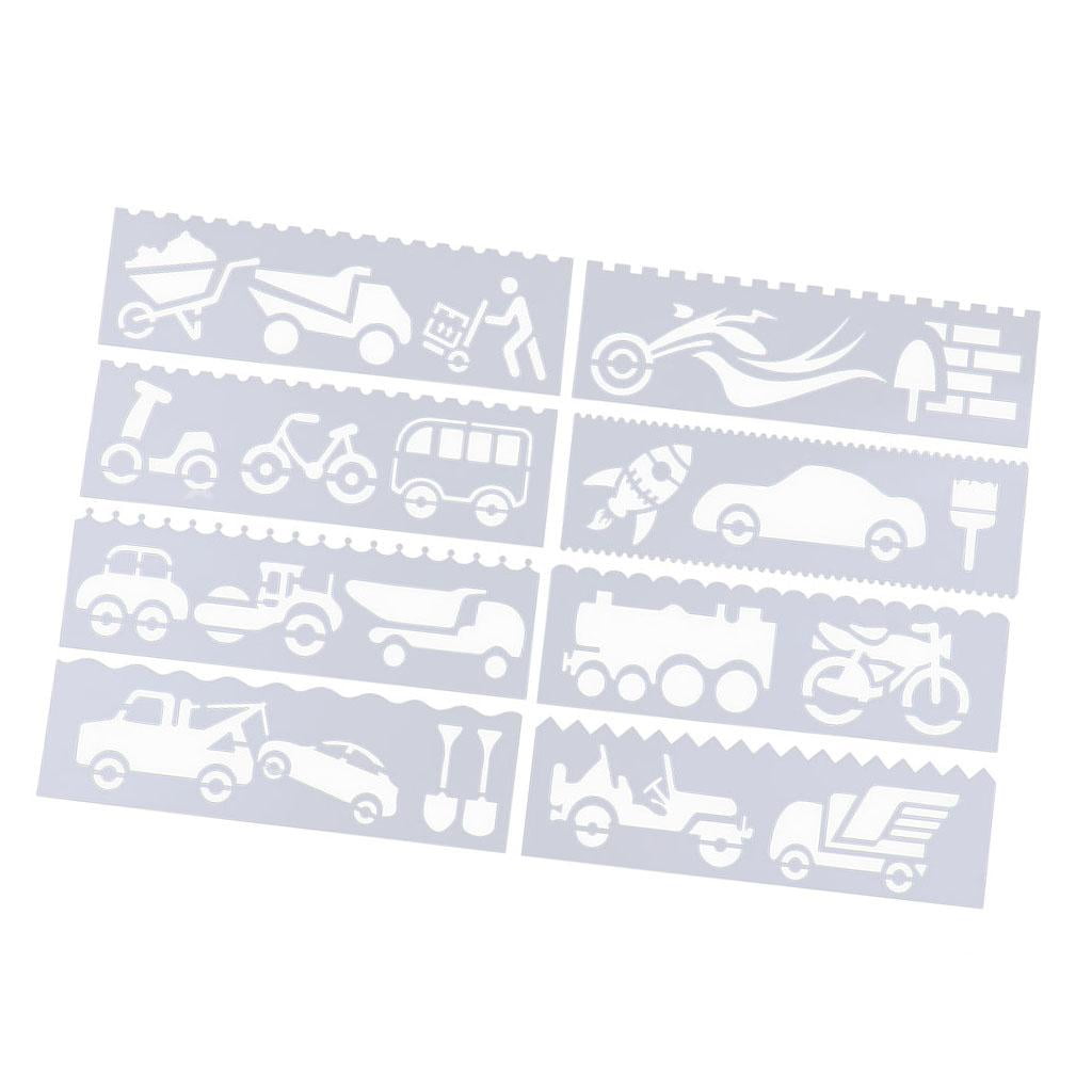 8pcs Drawing Stencil Painting Stencils for Studio Or Sketching And ...